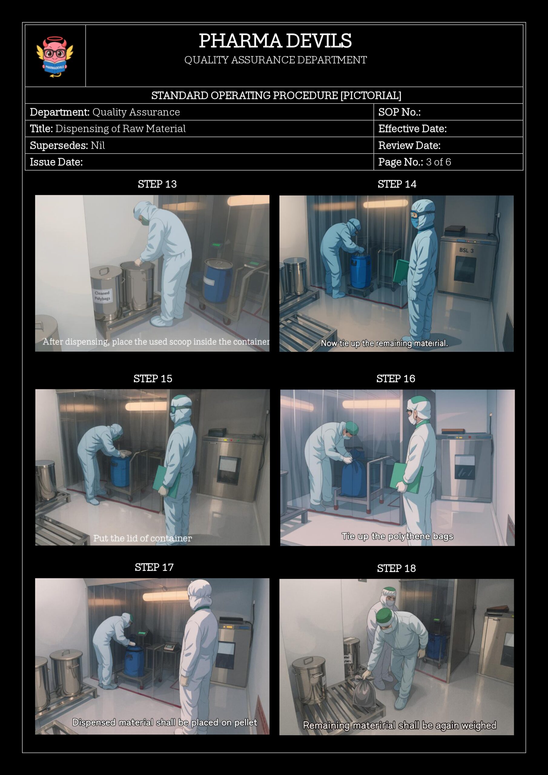 RM Dispensing in Pharma